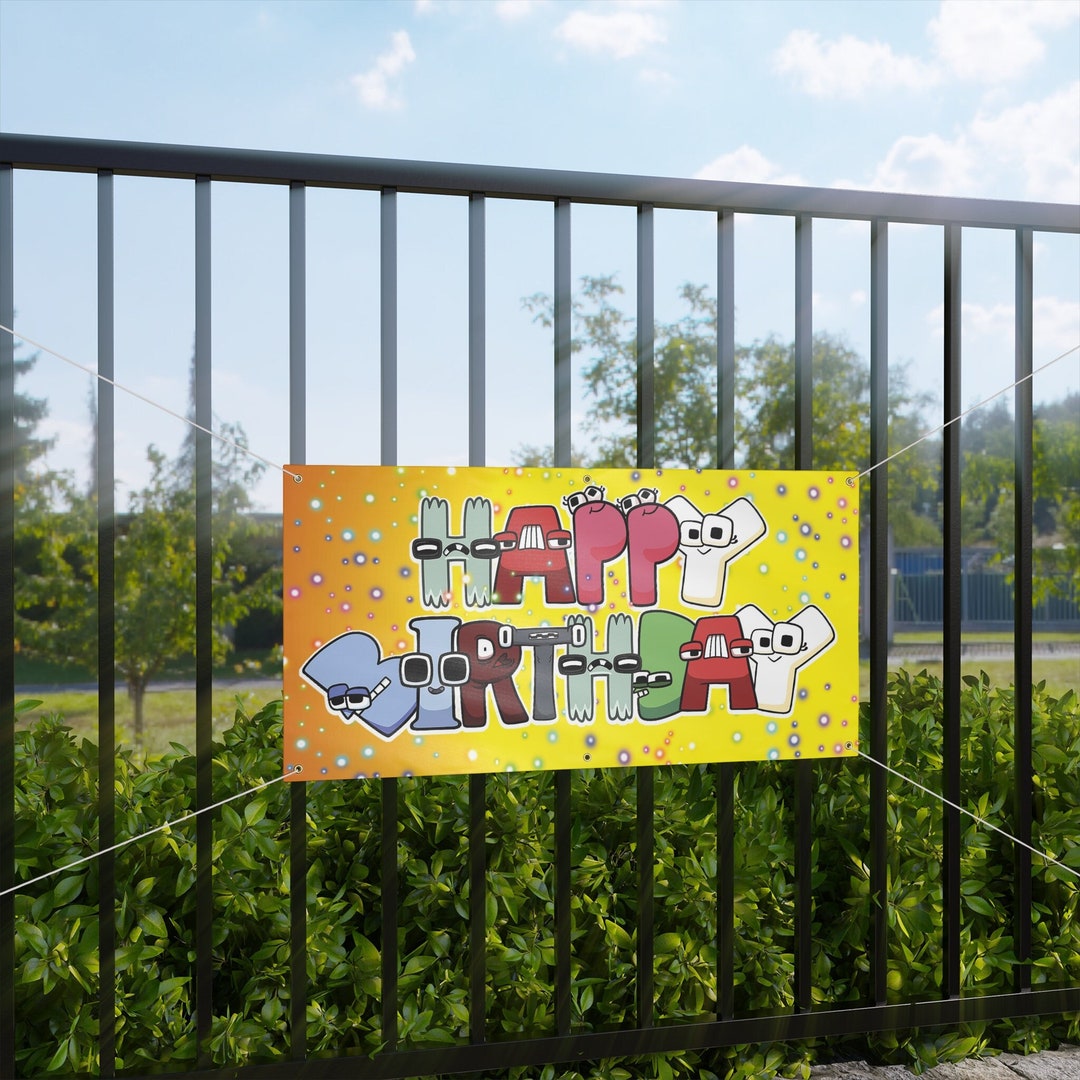 Alphabet Lore 2x4 Birthday Banner/vinyl/matte - Etsy