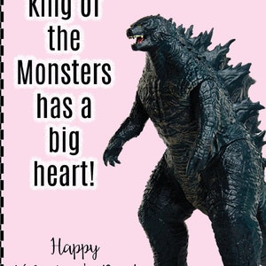 Godzilla Valentines/digital Download/printable - Etsy