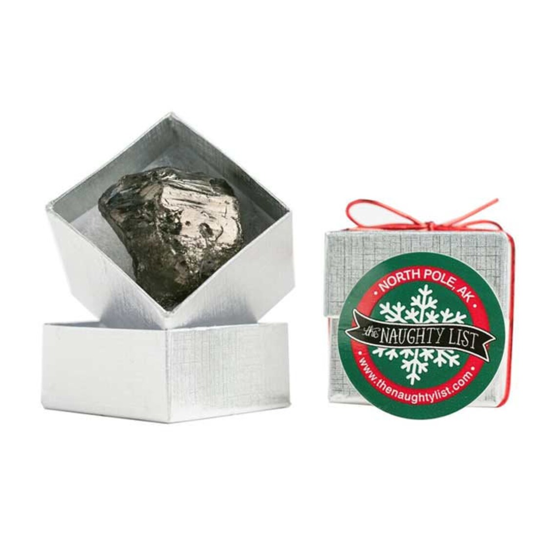Christmas Lump of Coal (small) - Silver Box - Etsy