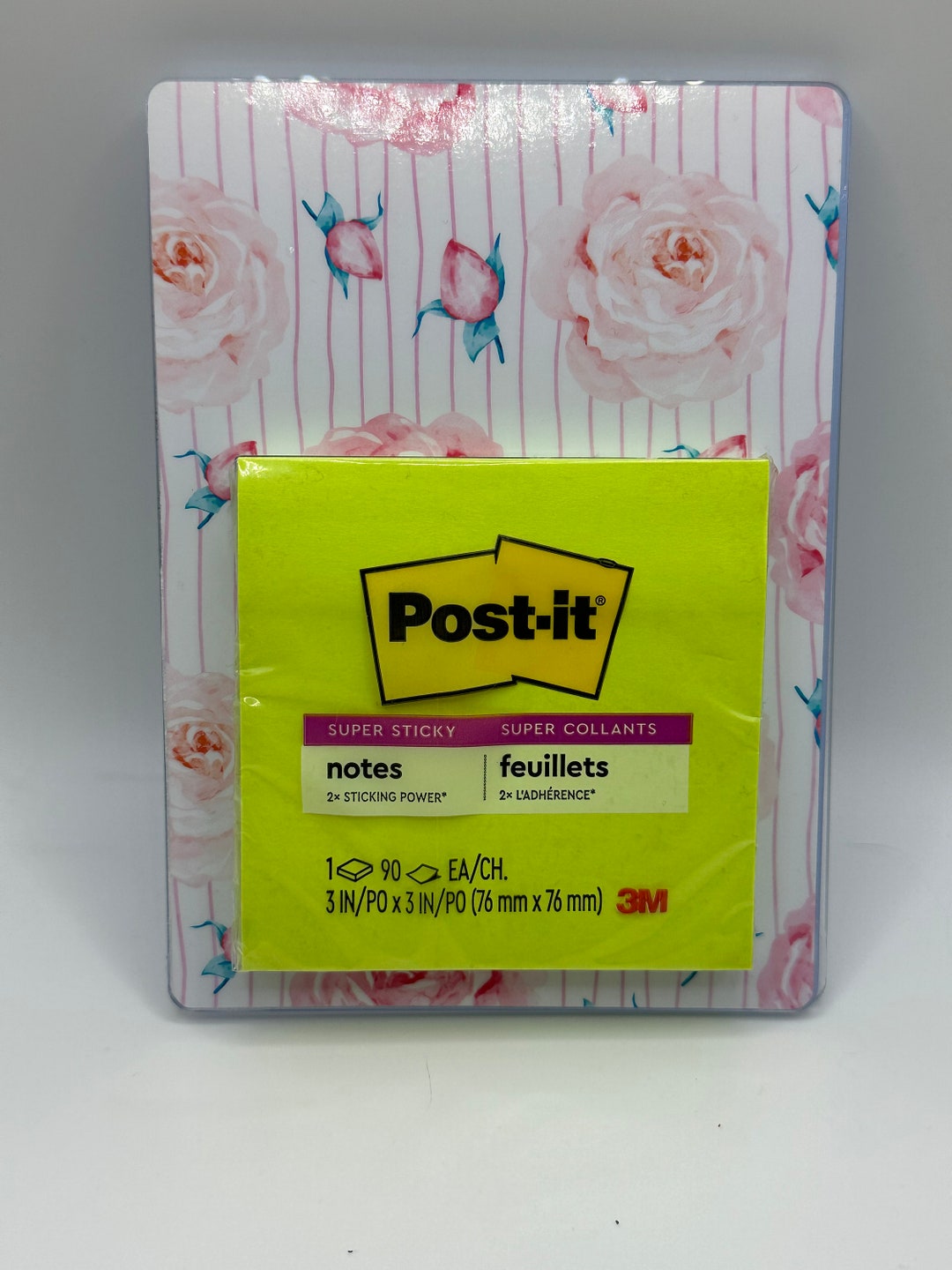 Sassyaf Small Acrylic Post It Note Holder Shabby Roses - Etsy