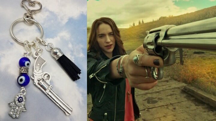 Wynonna Earp Colt Gun Key Chian, Peacemaker Colt Gun, Silver Keychain ...
