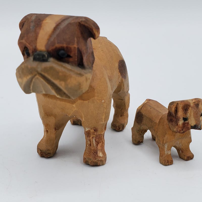 Mini Vintage Wood Figurines - Etsy