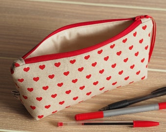 Hearts Pencil Case | Etsy