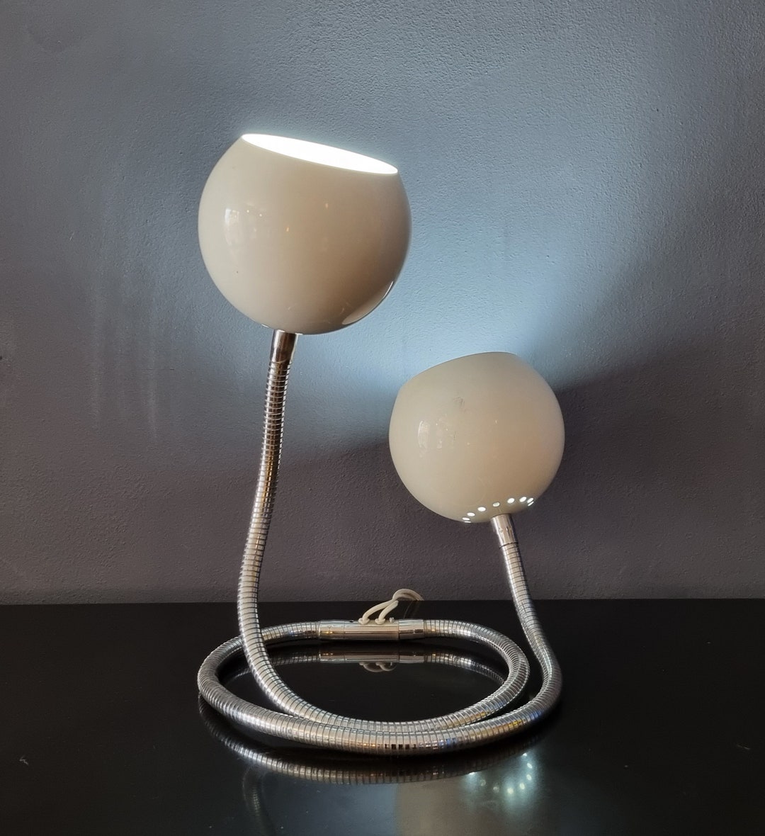 Space Age Double Light Lamp snake Model by - Etsy