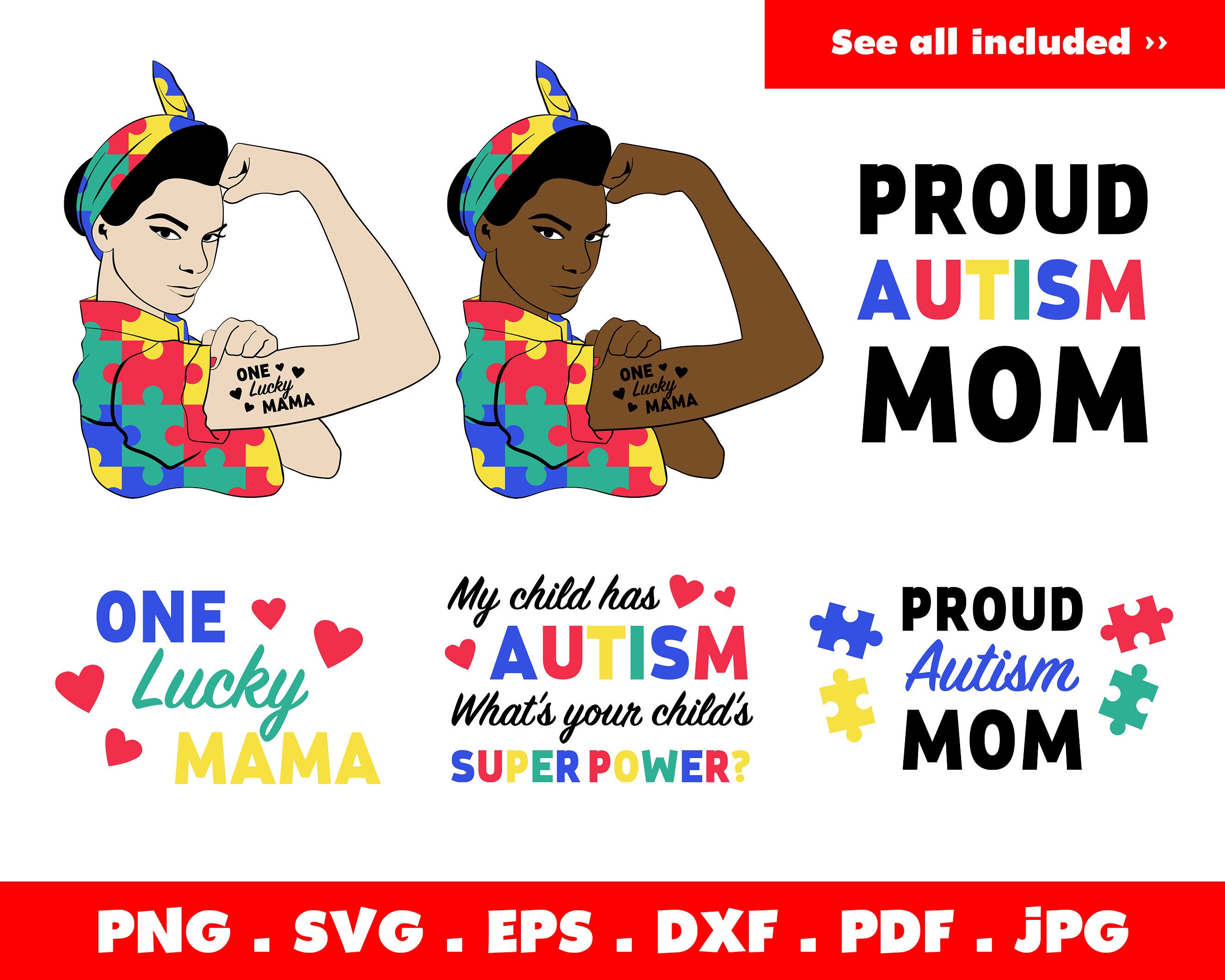 Autism Mom Svg Autism Awareness Proud Mom Puzzle Svg Etsy
