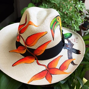 Custom Mom Gift, Hand Painted Natural Straw Hat, Genuine Aguadeño Style ...