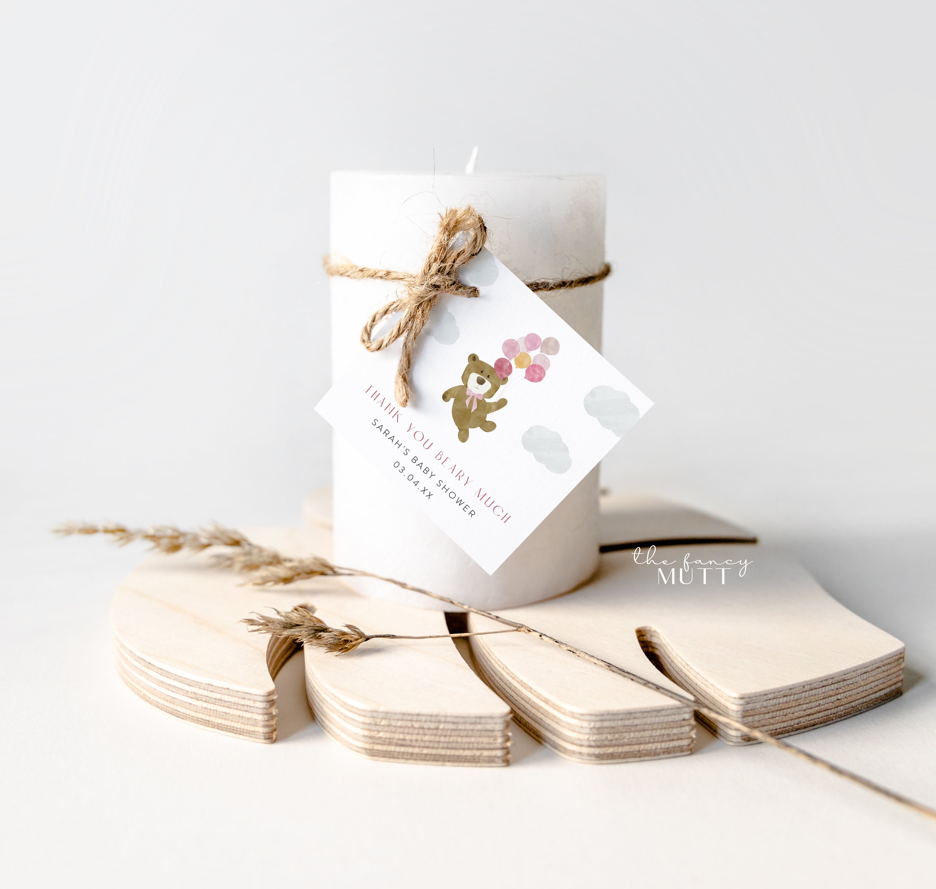 Modern Teddy Bear Baby Shower Welcome Sign Template, Editable Teddy ...