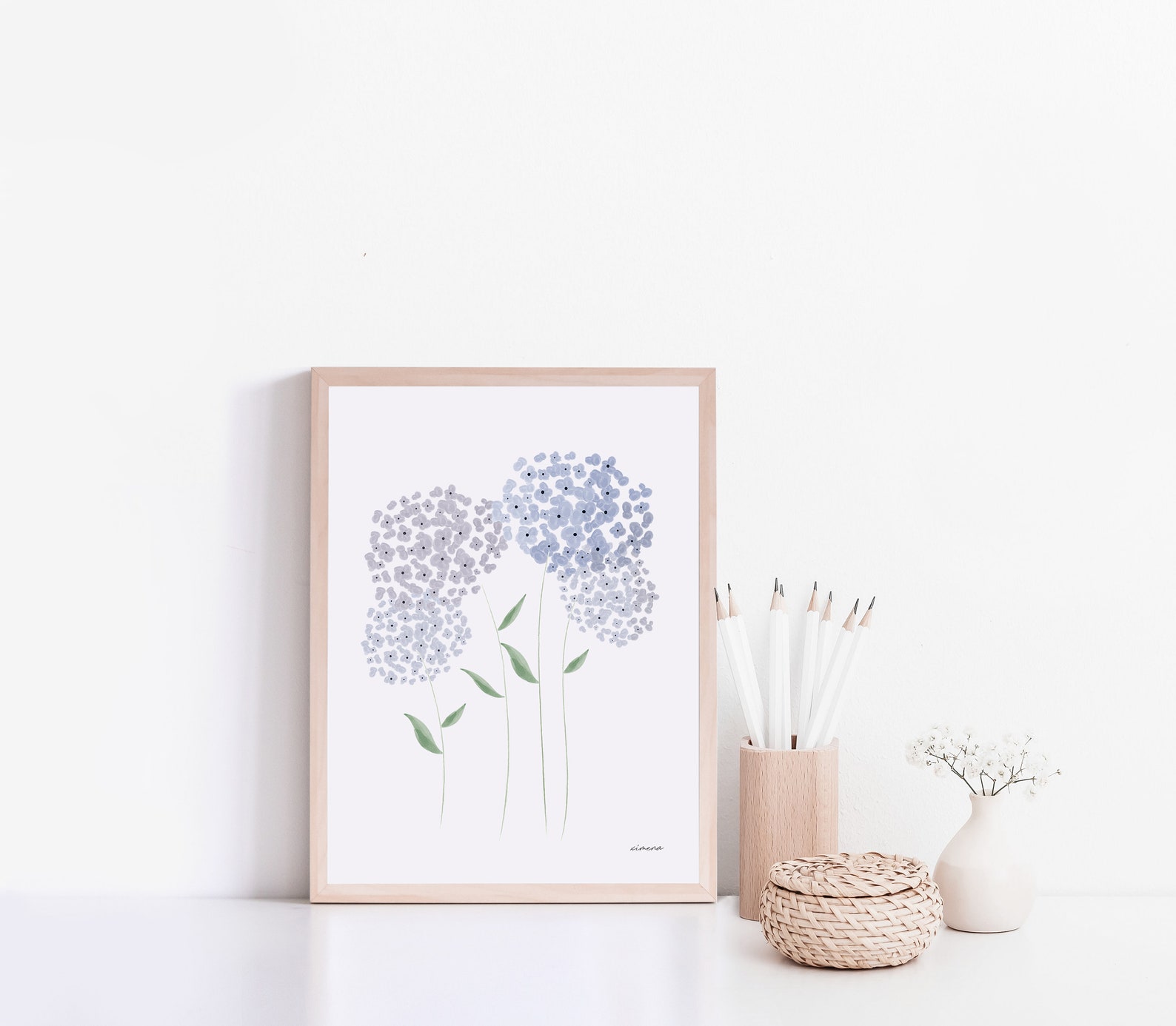Fine Art Hydrangea Print Digital Print Botanical Wall Decor - Etsy