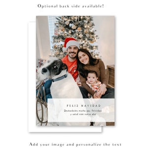 Tarjeta De Navidad, Felices Fiestas, Editable Christmas Card, Photo ...