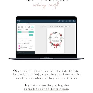 Tarjeta De Navidad, Felices Fiestas, Editable Christmas Card, Photo ...