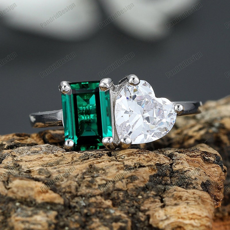 Mothers Ring 2 Stone - Etsy