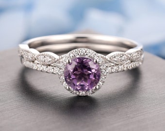 Amethyst Bridal Set - Etsy