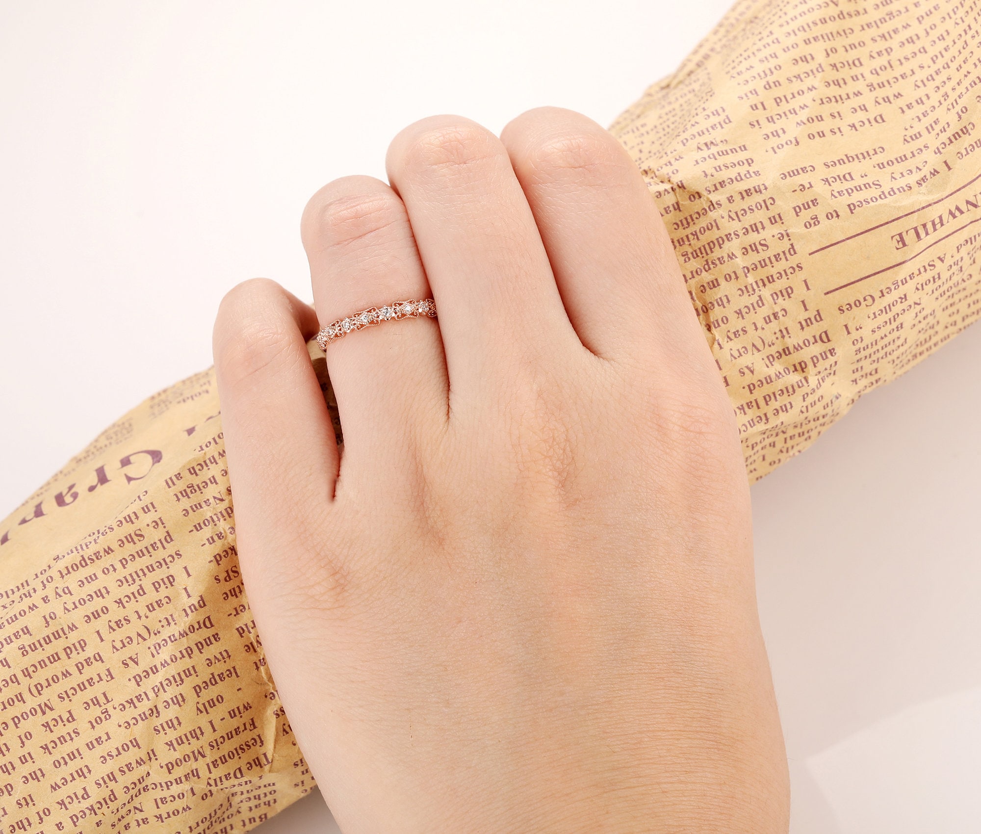 Art Deco Women's Daily Ring Simulated Diamond Engagement | Etsy