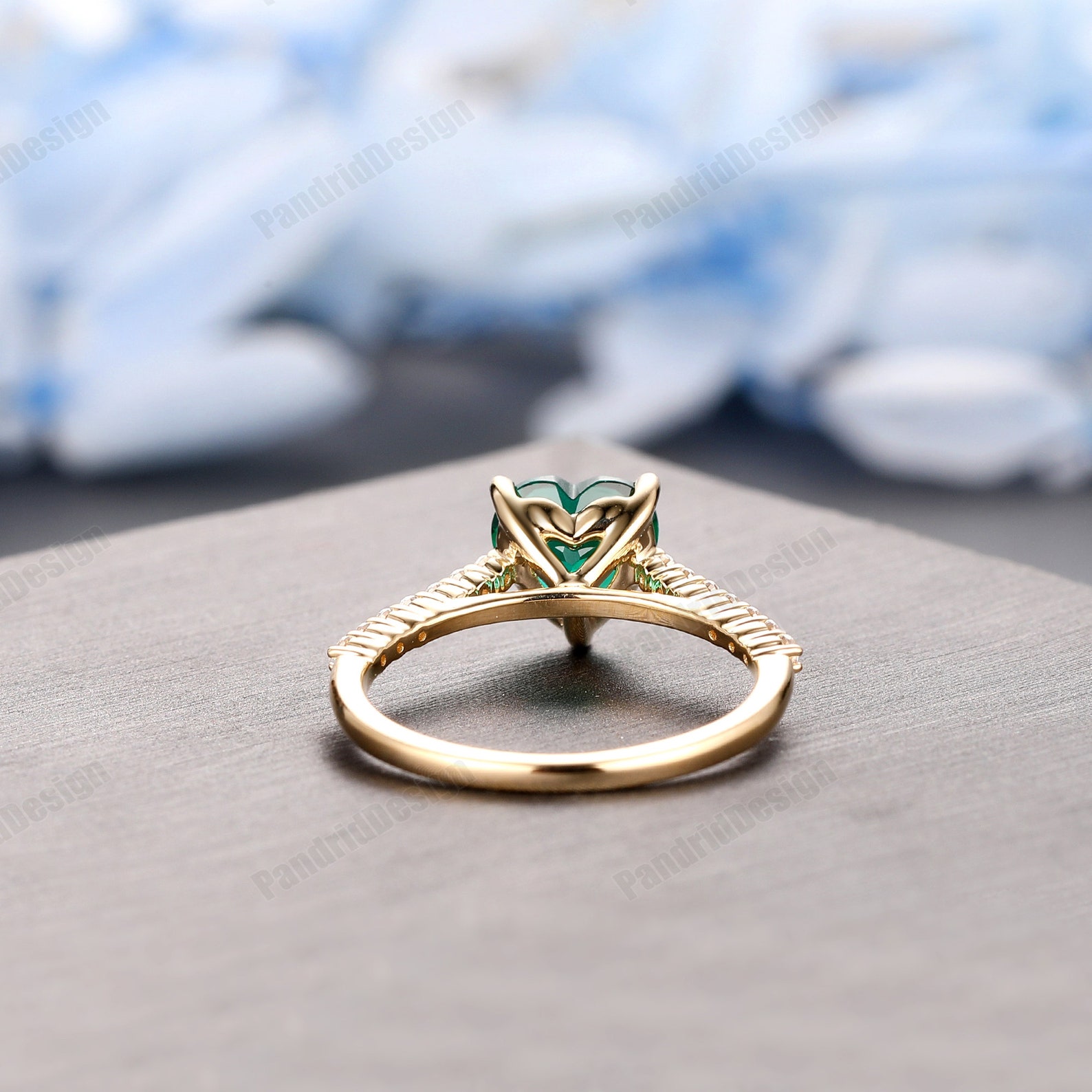 Women's Dainty Daily Ring 1.00CT Heart Cut Lab Created - Etsy