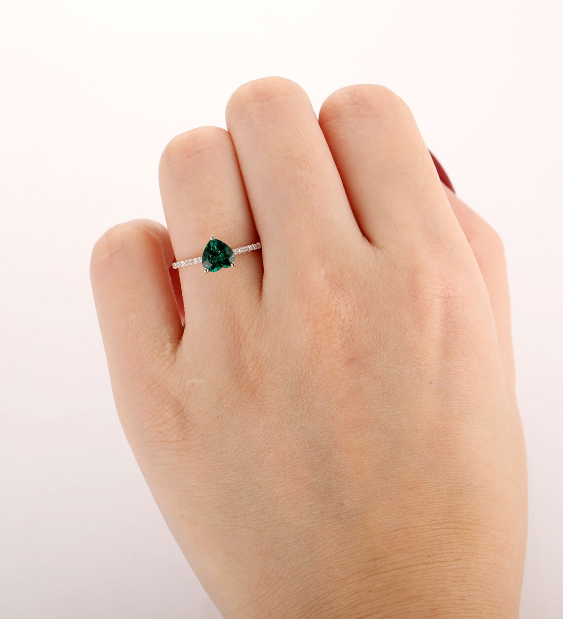 Women's Dainty Daily Ring 1.00CT Heart Cut Lab Created | Etsy