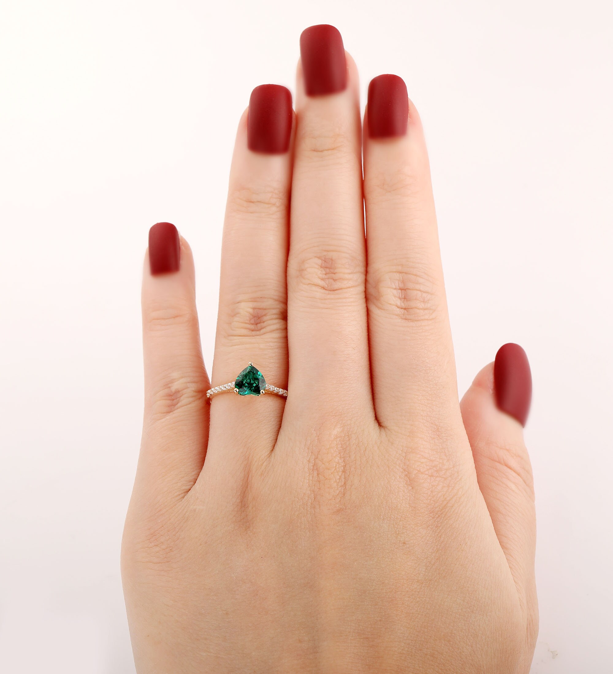 Women's Dainty Daily Ring 1.00CT Heart Cut Lab Created | Etsy