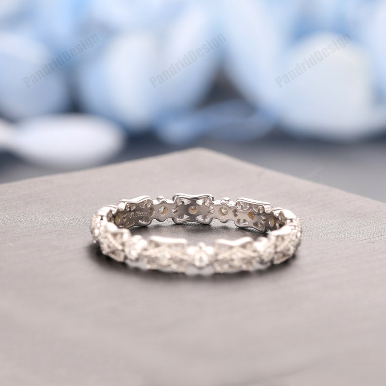 Art Deco Women's Daily Ring Simulated Diamond Engagement | Etsy