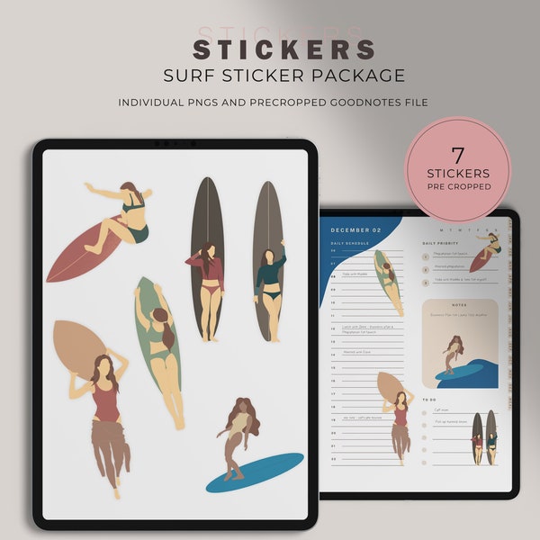 Surf Stickers - Etsy