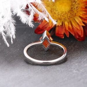 Vintage Natural Sunstone Ring, Solitaire Sunstone Ring, 1.3CT Rhombus ...