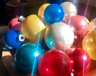 Mercury glass balls | Etsy