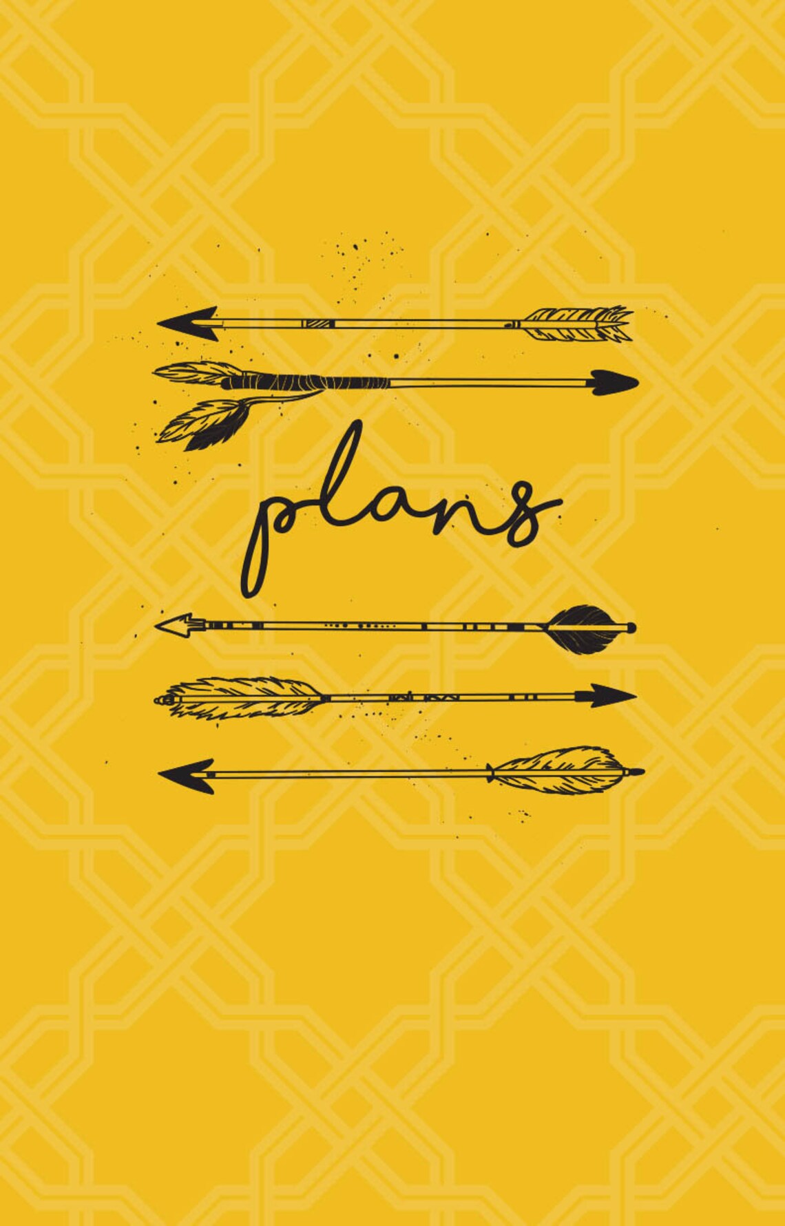 Plans: Regular Yellow Notebook | Etsy