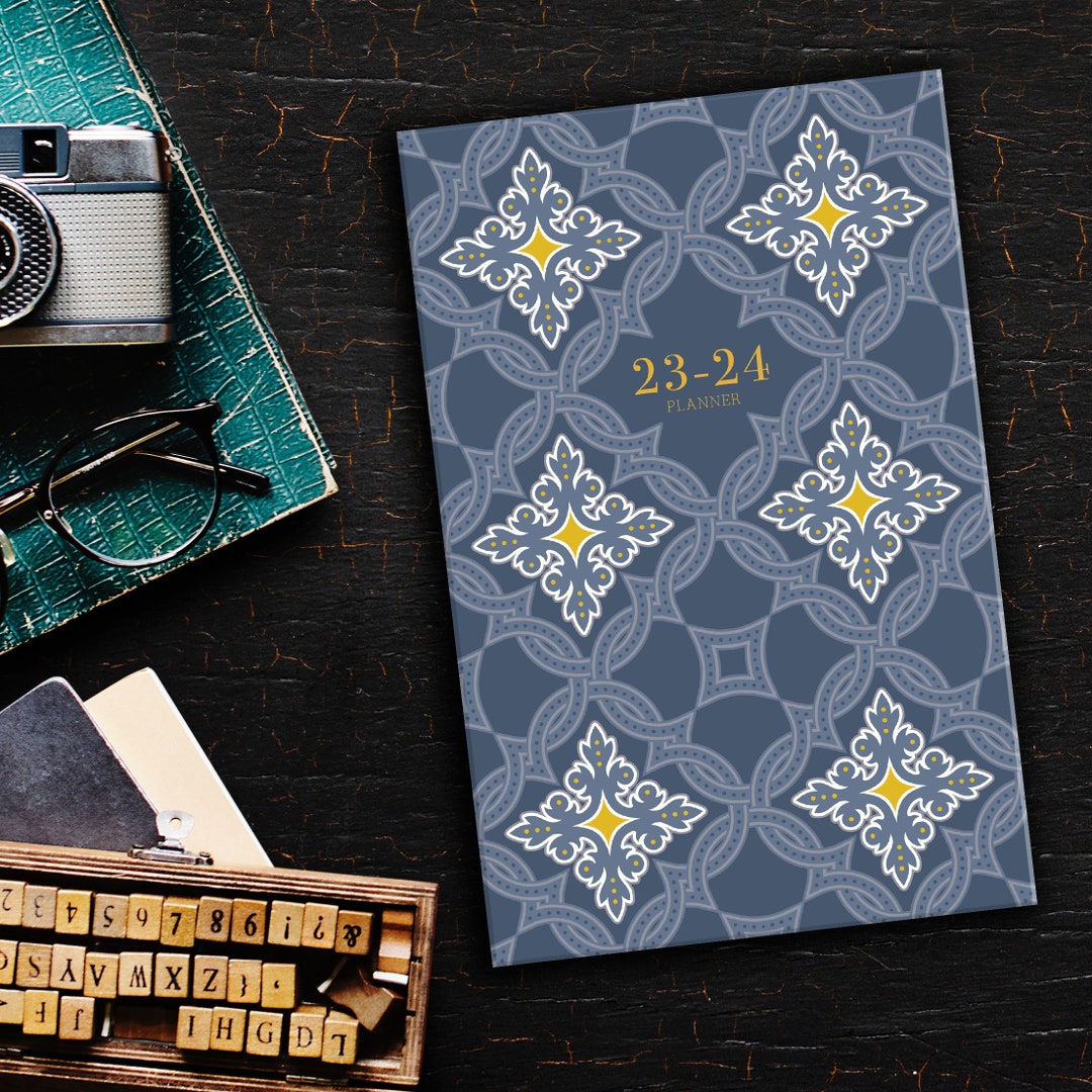 2023-2024 Academic Planner Slate Tiles Paperback & Hardback - Etsy