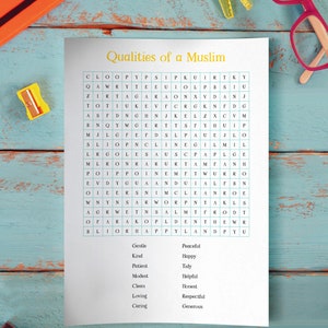 Islamic Wordsearches for Kids: Educational Activity Pack • Digital ...