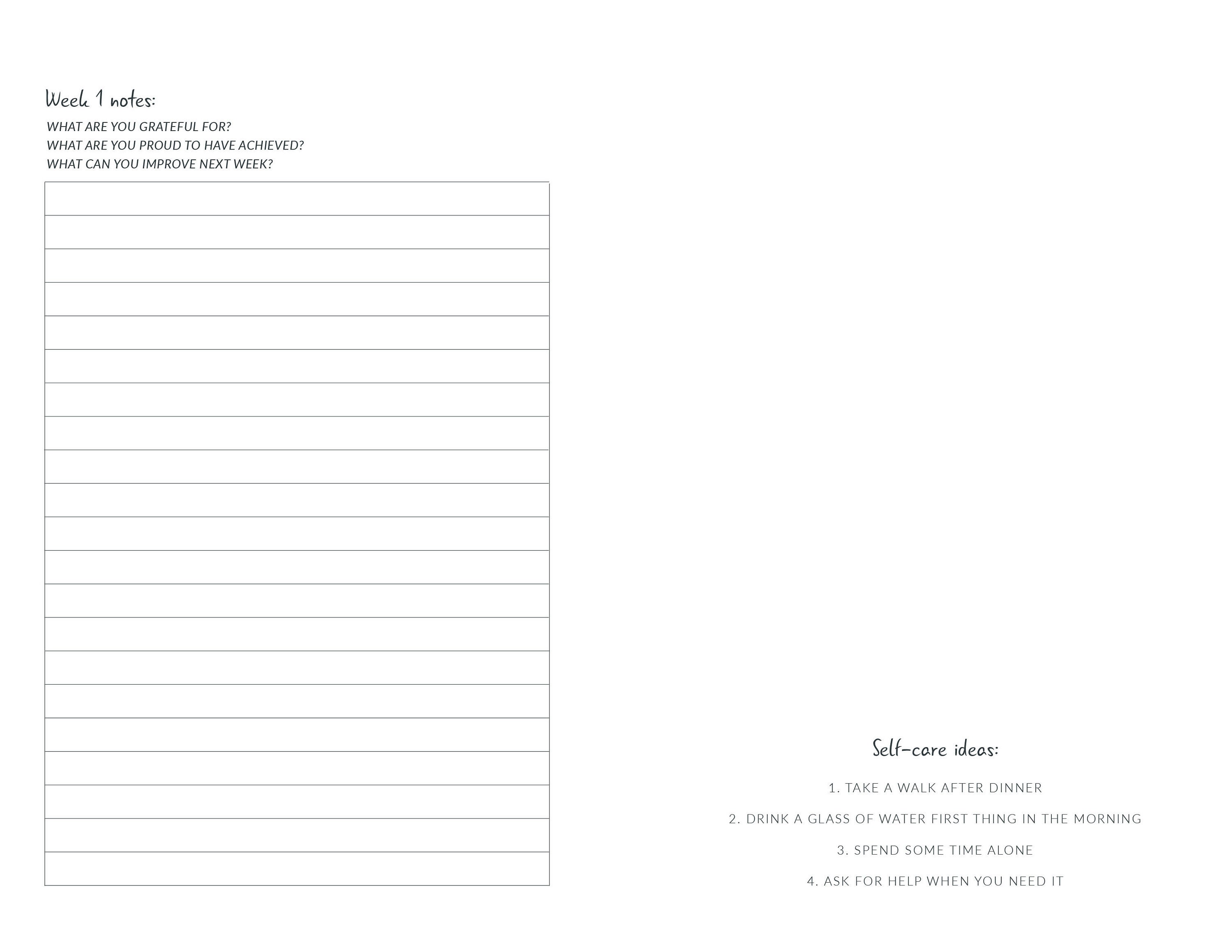 12-Week Health Diary | Etsy