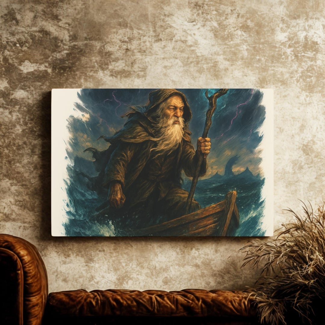 Wizard in Boat Metal Art: Nautical Coastal Wall Decor - Etsy