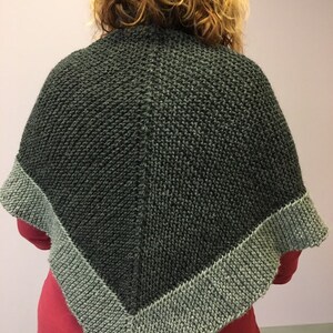 Intarsia Striped Triangular Short Row Shawl Knitting Pattern - Etsy