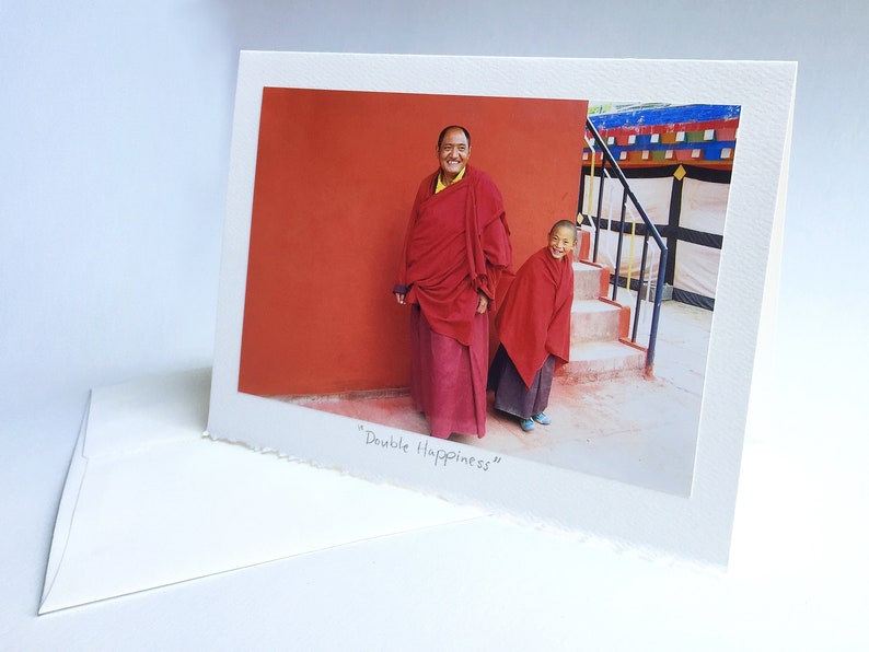 HAPPY MONKS / Original Photo Greeting Card / Fundraising / - Etsy