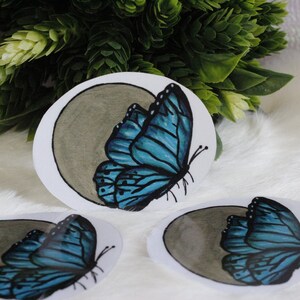 Blue Butterfly Sticker - Etsy