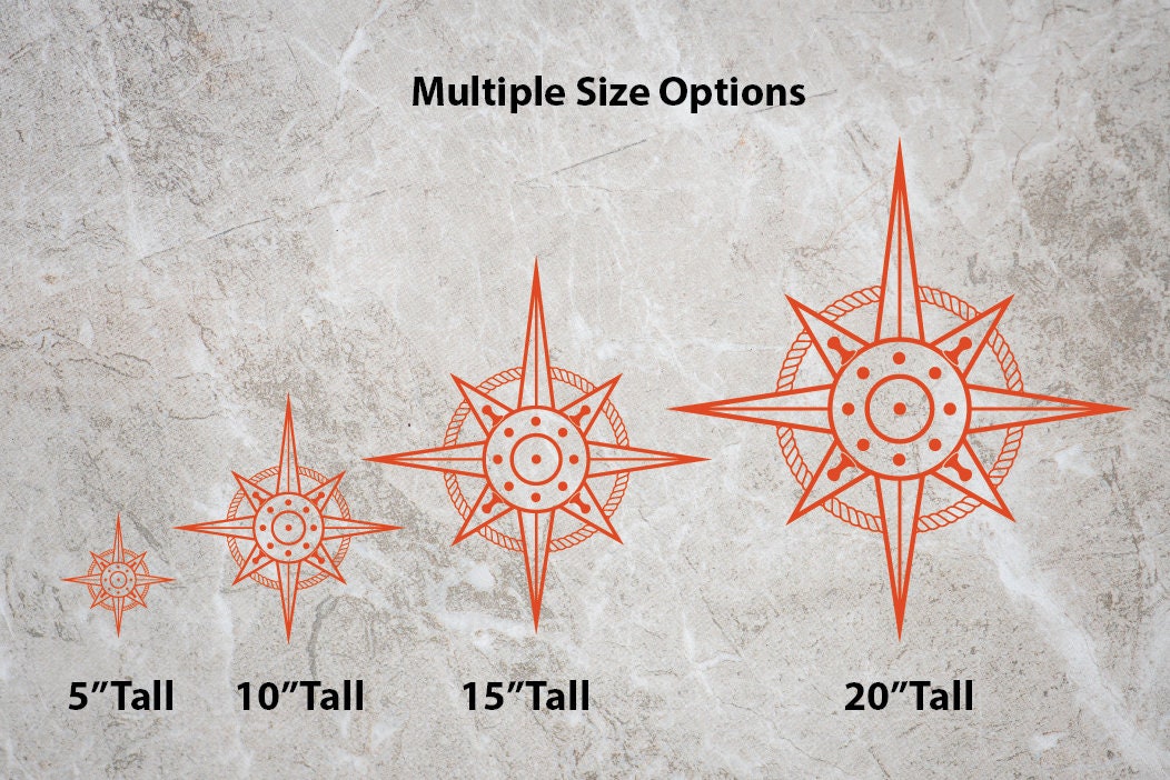 Custom Compass Rose and Rope Vinyl Sticker - Etsy