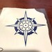 Custom Compass Rose and Rose Vinyl Sticker - Etsy