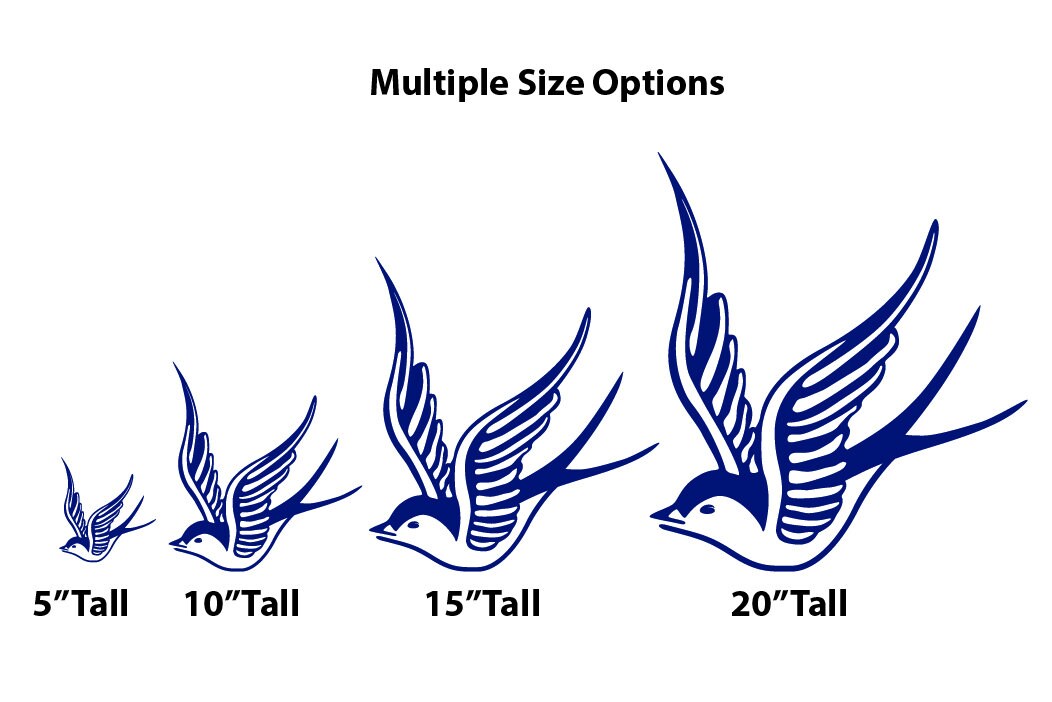 Custom Swallow Vinyl Sticker - Etsy