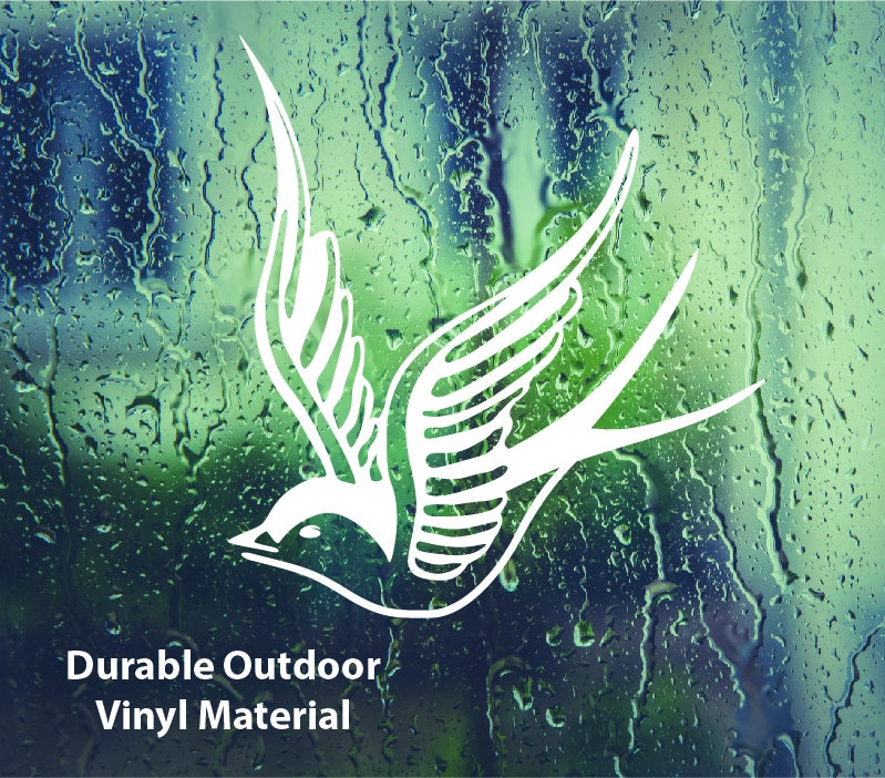 Custom Swallow Vinyl Sticker - Etsy