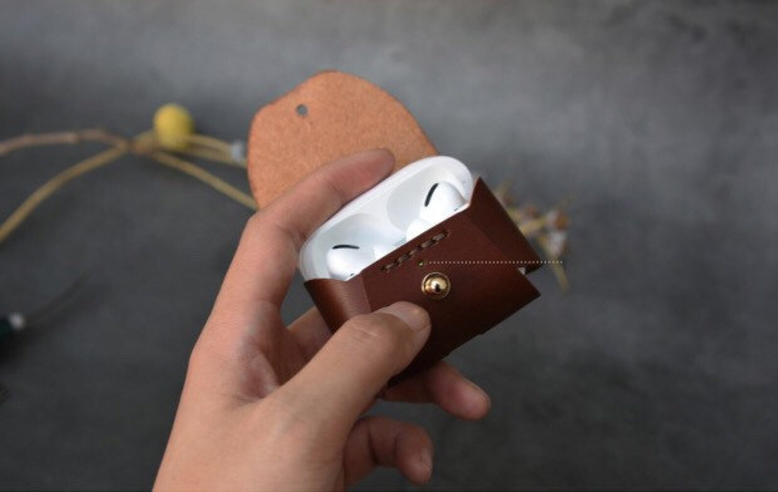 Custom Airpods Pro Leather Case, Personalised Airpods Case, Anniversary ...