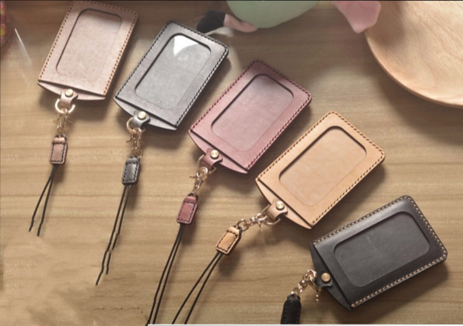 Customized Leather ID Holder Personalised Badge Holder ID | Etsy