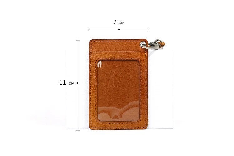 Leather ID Holder Badge Holder ID Holder Leather Lanyard | Etsy