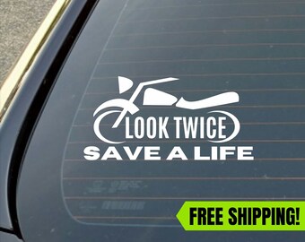 Save a Biker Decal - Etsy