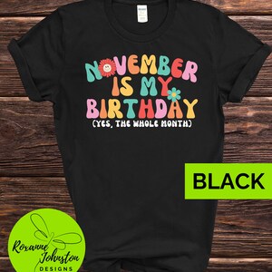 November Birthday Shirt, Retro Vibe Tee, Vintage Birthday T-shirt ...