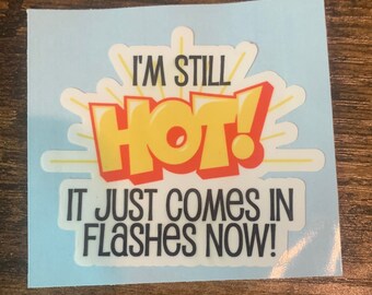 Hot Flash Sticker - Etsy