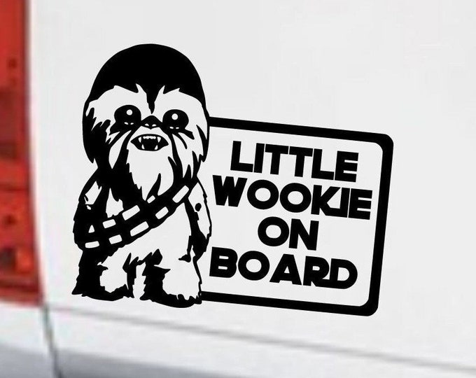 Little Wookie on Board Decal ~ Vehicle Sticker ~ Star Wars Inspired ...