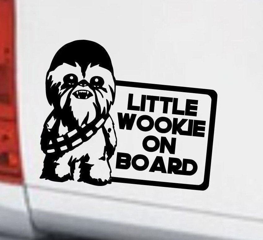 Little Wookie on Board Decal Vehicle Sticker Star Wars - Etsy