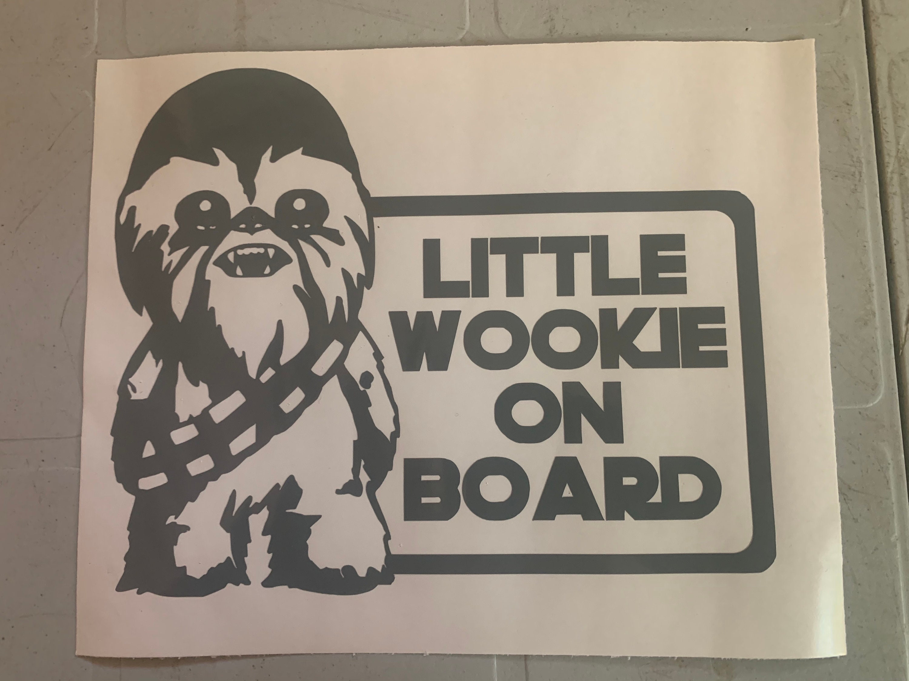 Little Wookie on Board Decal Vehicle Sticker Star Wars - Etsy
