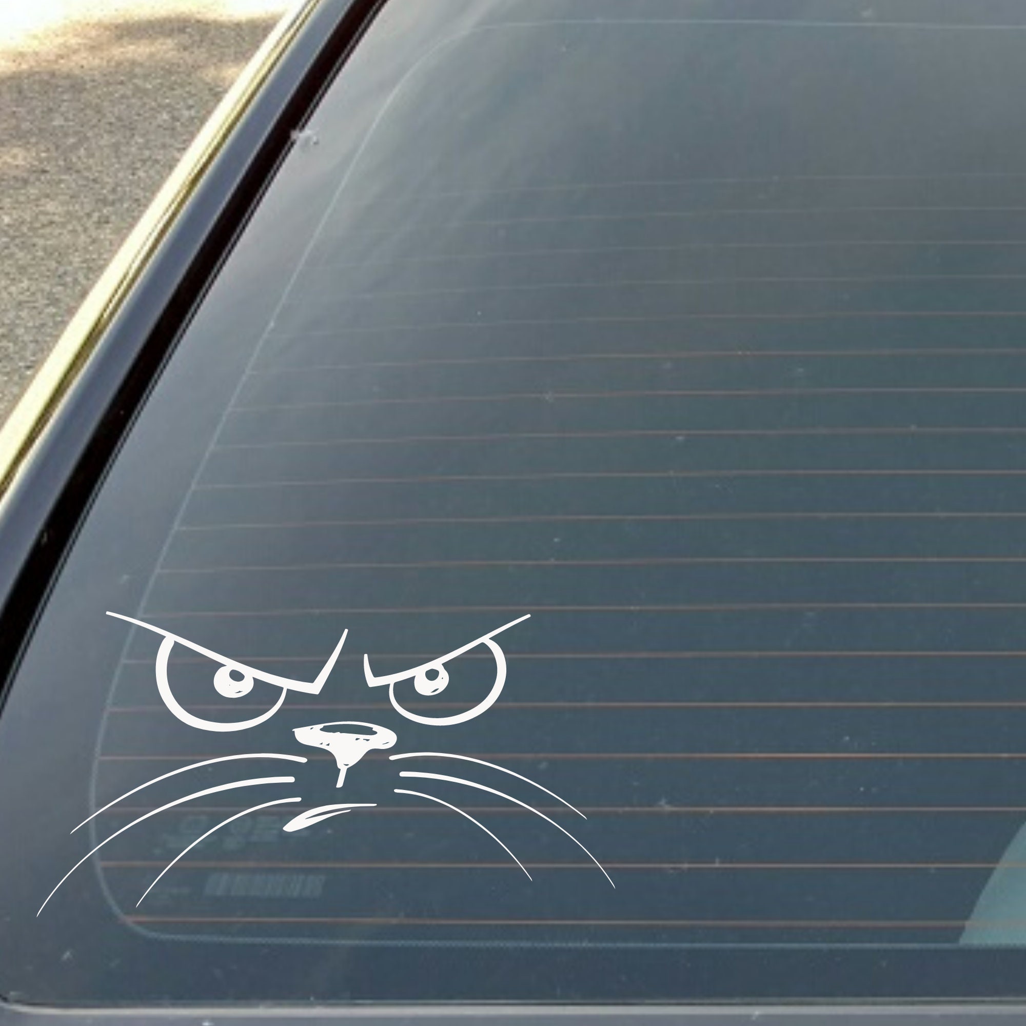 Angry Cat Decal Funny Cat Decal Decal for Cat Lovers - Etsy