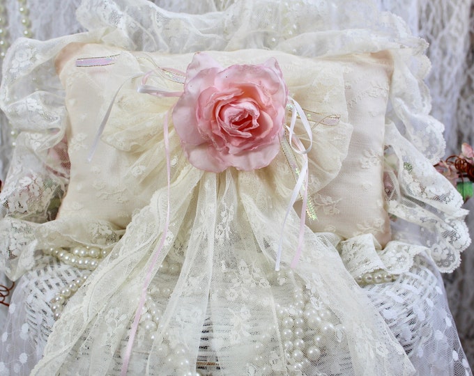 Romantic Decorative Rectangular Mini Throw Pillow, Handmade Pillows ...