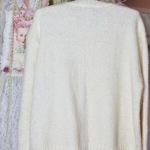 Vintage 90s Basic Editions Cream Cardigan Sweater, 2 Front Pockets ...
