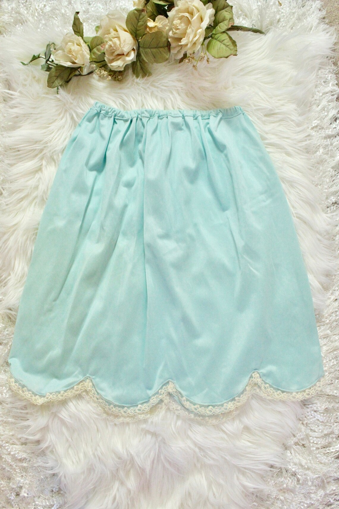 Vintage 60s Baby Blue Half Slip Lace Half Slip VTG Half | Etsy