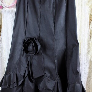 Romantic Ruffle Floral Long Skirt, Ruffle Layered Bottom, Adorned Front ...